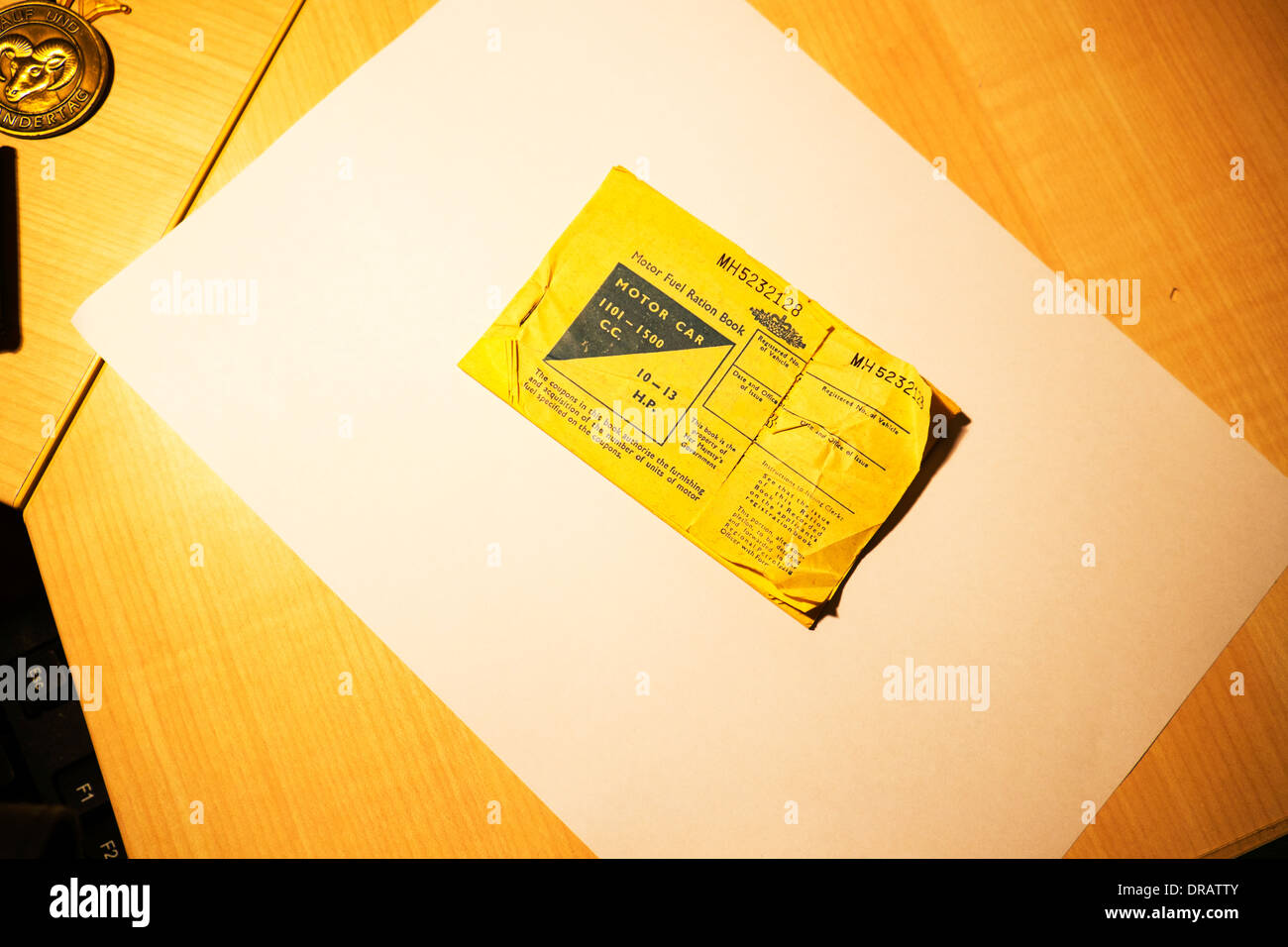 Motor fuel ration book hi-res stock photography and images - Alamy