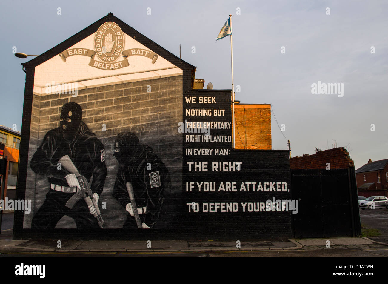 A stunning image of Harland&Wolf cranes with the Dolphin Stock Photo ...