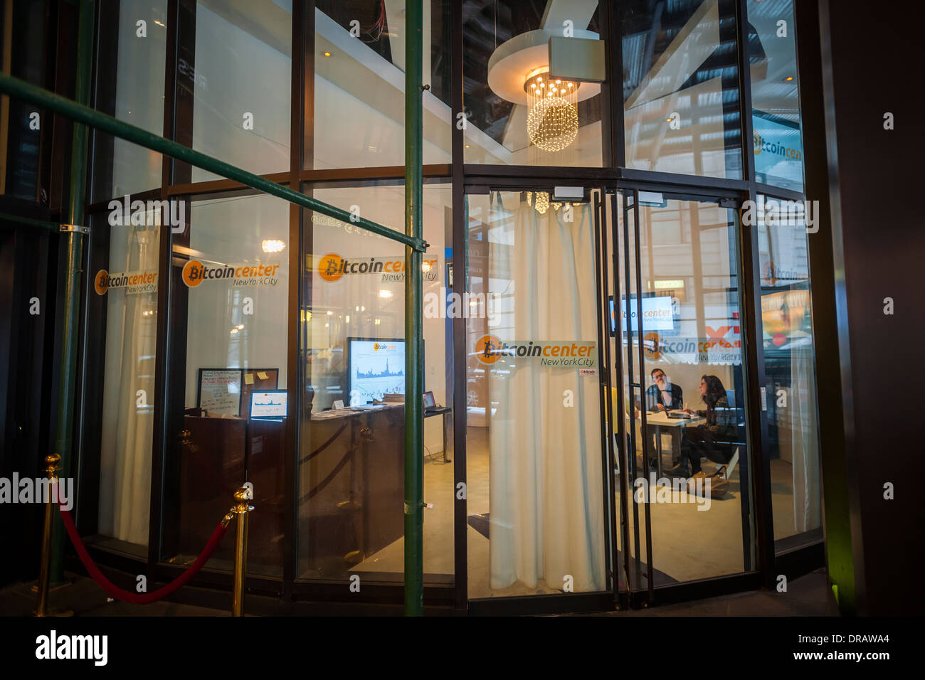 The newly opened Bitcoin Center in Lower Manhattan in New York Stock ...