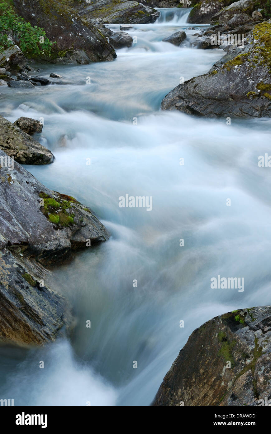 Mountain water stream at long shutter speed Stock Photo - Alamy