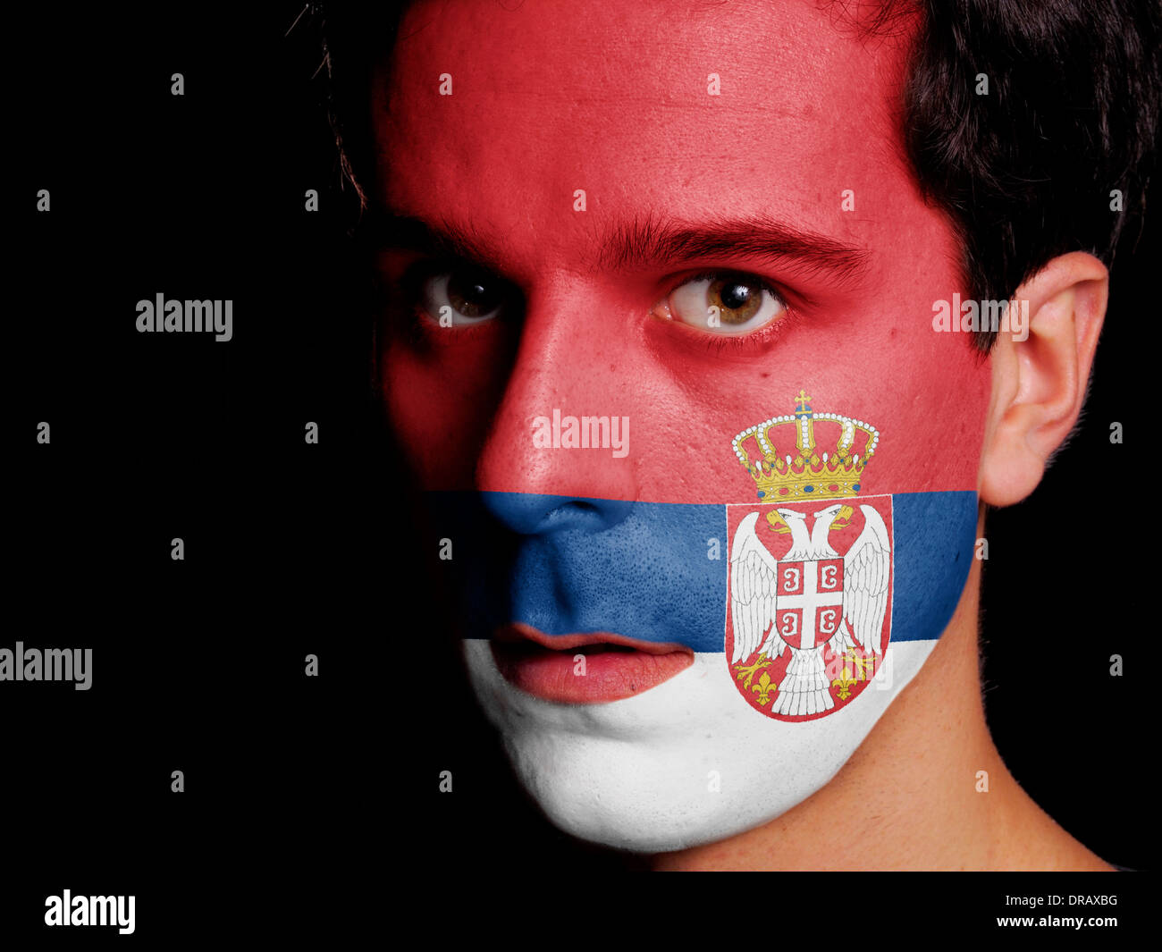 Fan with serbian flag hi-res stock photography and images - Alamy