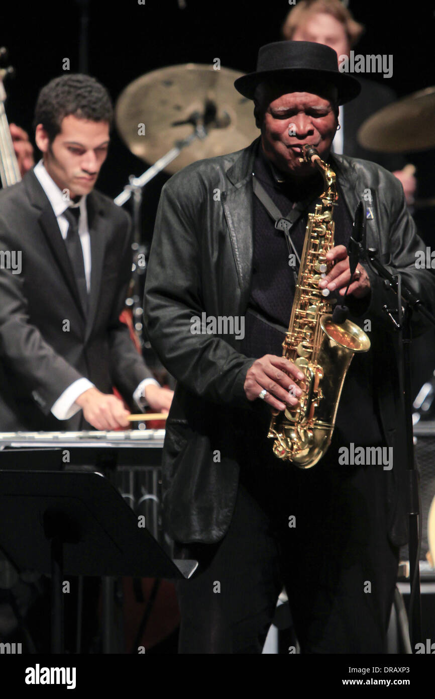 New York, New York, USA. 21st Jan, 2014. Bobby Watson on Saxophone ...