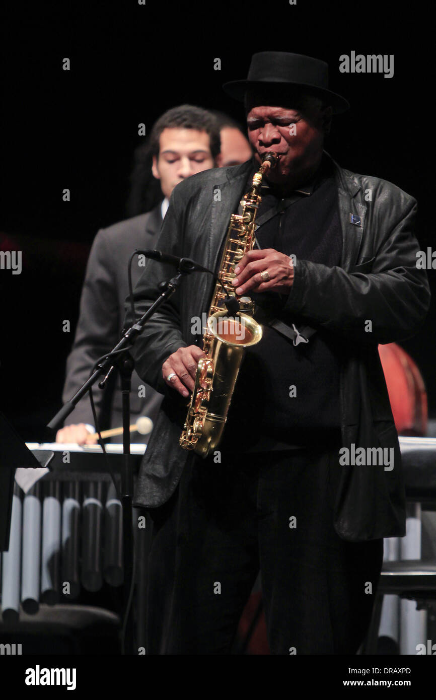 New York, New York, USA. 21st Jan, 2014. Bobby Watson on Saxophone ...