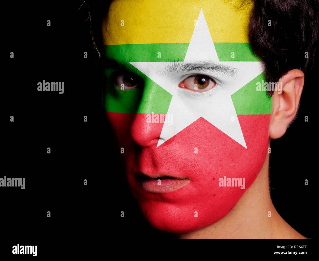 Myanmar painted flag hi-res stock photography and images - Alamy