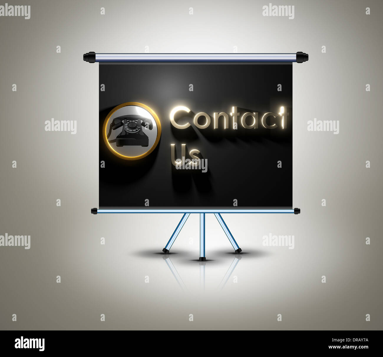 contact us design on banner Stock Photo - Alamy