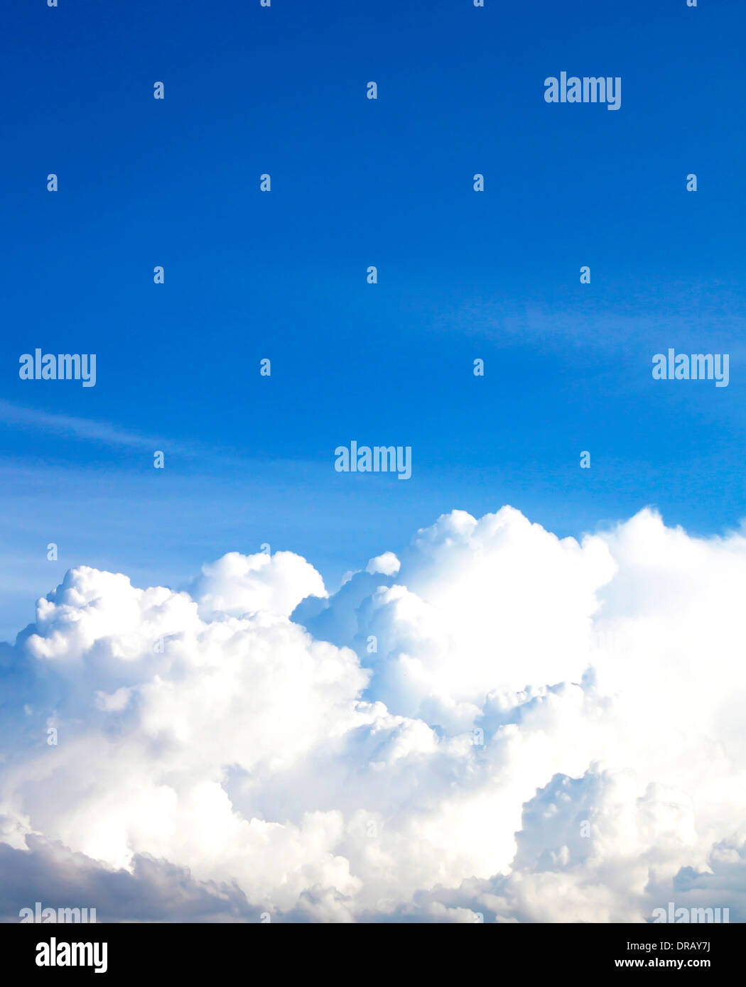 Clouds And Clear Blue Sky Weather Nature Stock Photo - Alamy