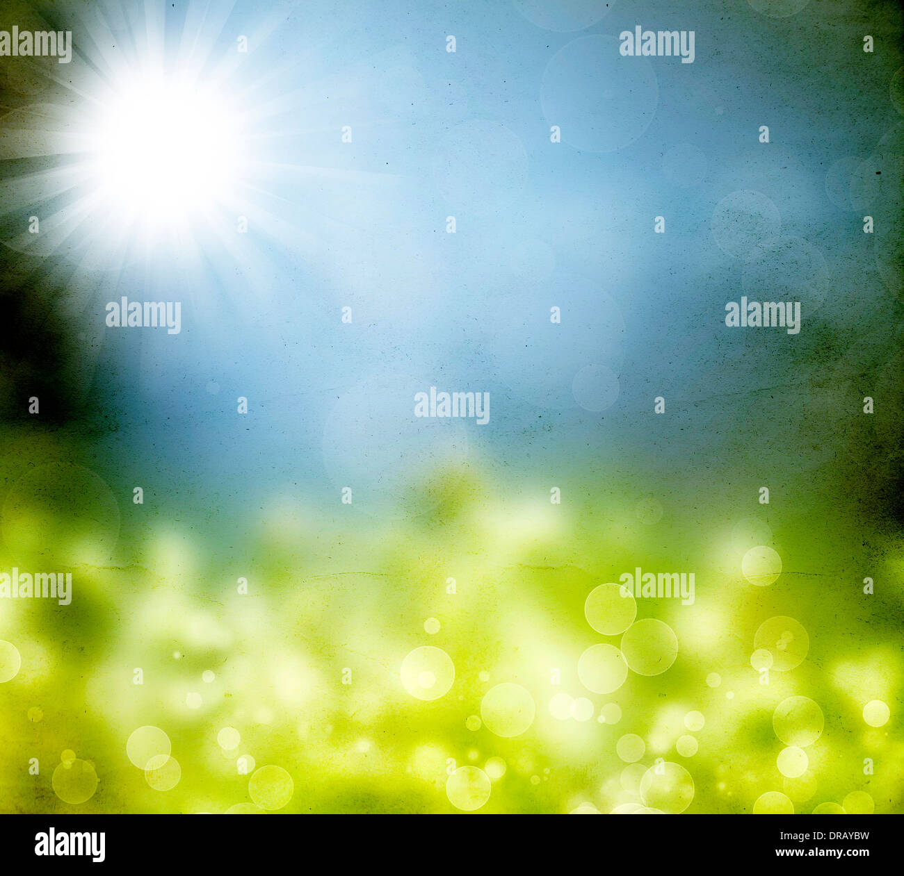 Vintage spring background with colorful lights Stock Photo - Alamy