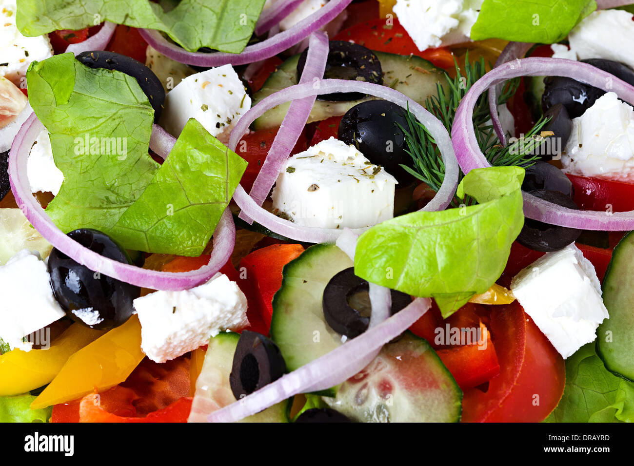 Greek Salad. Background Stock Photo - Alamy