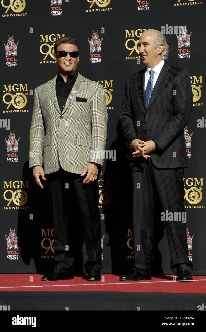 Los Angeles, CA, USA. 22nd Jan, 2014. Sylvester Stallone, Gary Barber ...