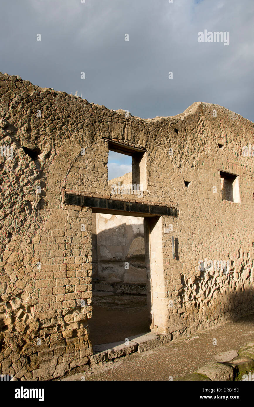 Italy, Herculaneum. City covered with ash when Mt. Vesuvius erupted in ...