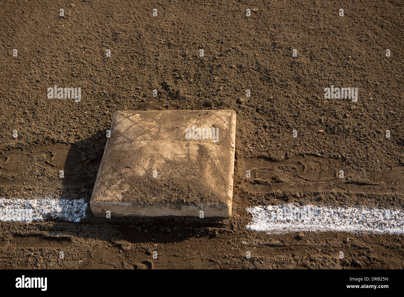 Baseball bases and base line Stock Photo - Alamy