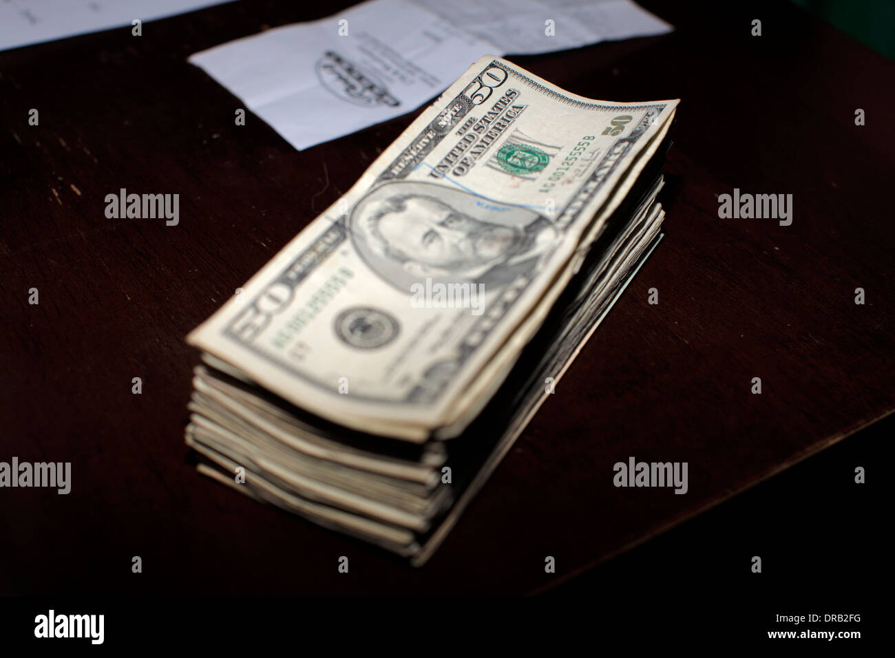 Stack of fifties hi-res stock photography and images - Alamy