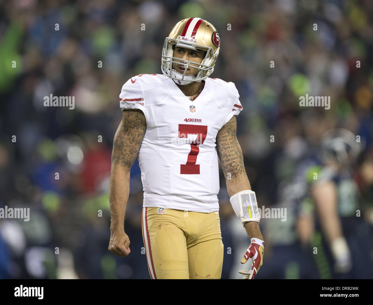Seattle, WASH, USA. 19th Jan, 2014. San Francisco 49ers quarterback ...