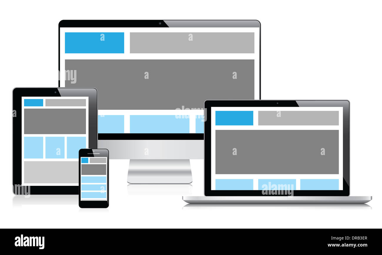 Fully responsive web design in electronic devices Stock Photo - Alamy Fully responsive web design in electronic devices Stock Photo - Alamy