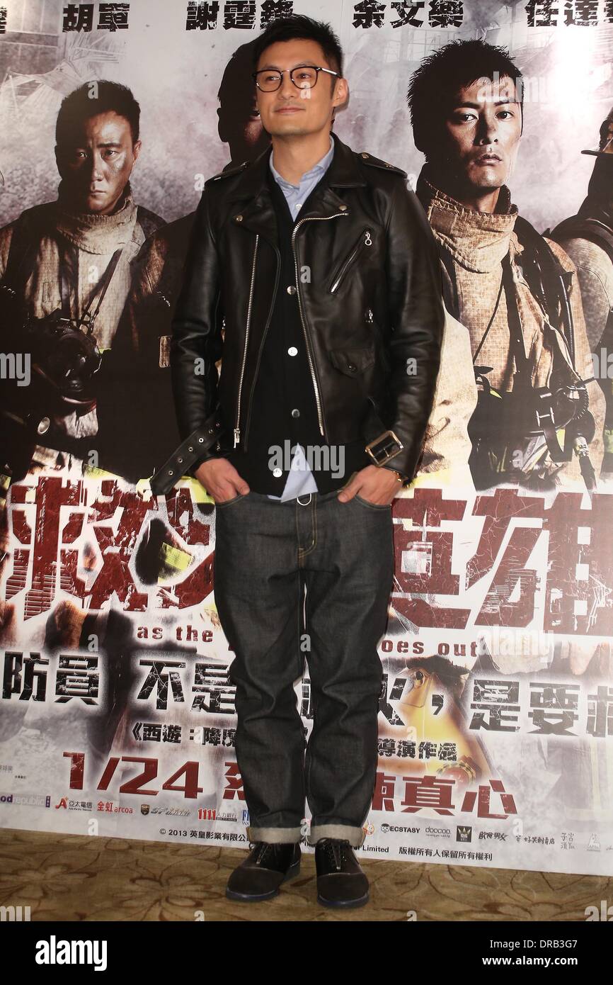 Taipei, China. 22nd Jan, 2013. Actor Shawn Yue promots film As The ...