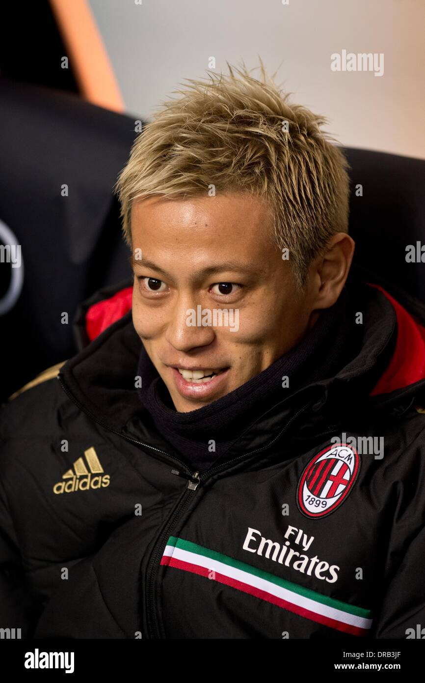 Keisuke Honda (Milan), JANUARY 22, 2014 - Football / Soccer : Keisuke Honda of AC Milan sits on ...