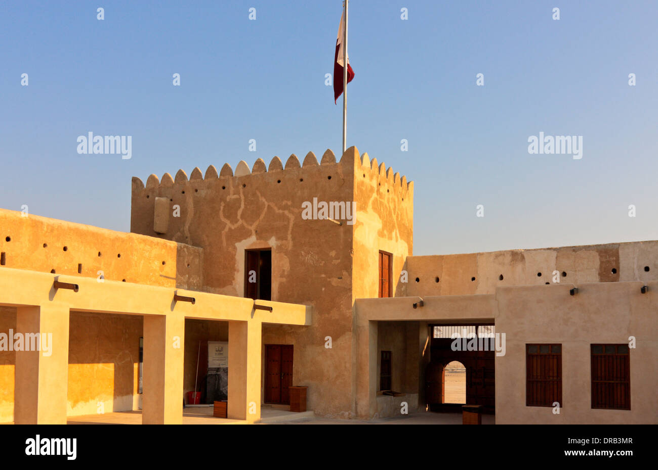 The historical Fort of Al Zubara in the evening sun, Qatar Northwest ...