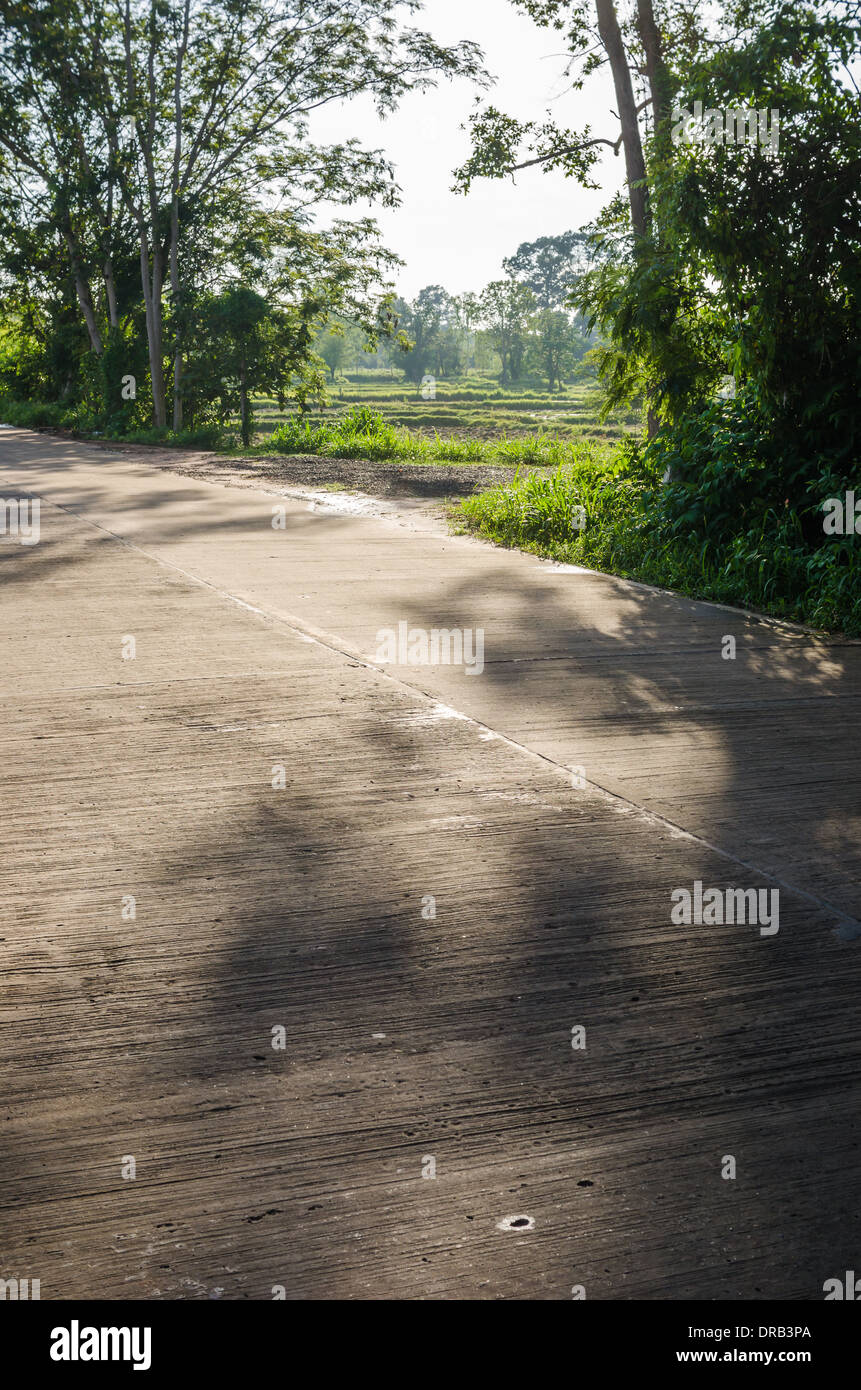 Road and blue sky in countryside view nature Stock Photo - Alamy