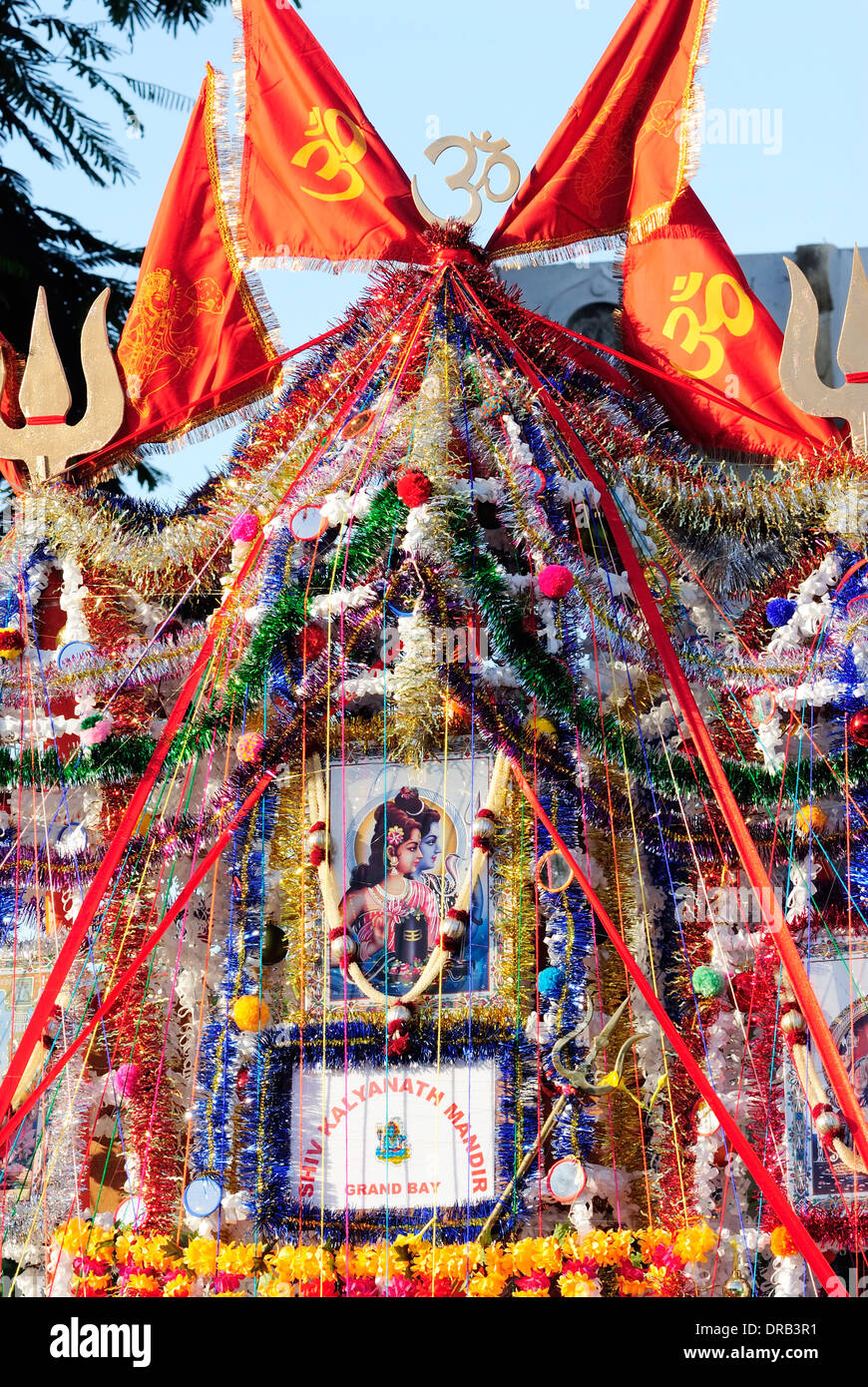 Colorful float at Mahashivratri in Mauritius Stock Photo - Alamy