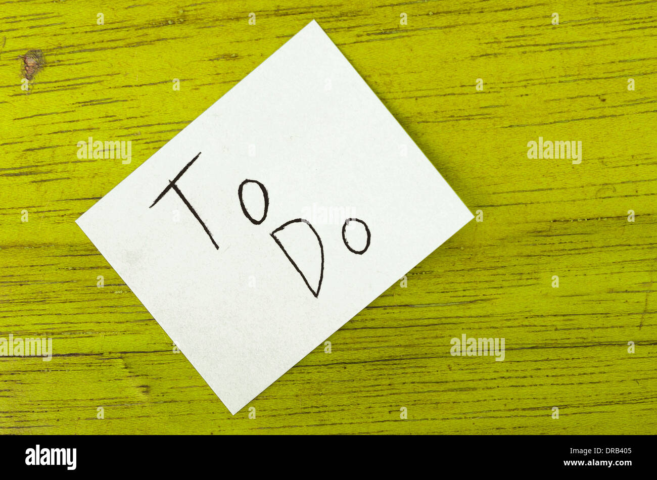 Yellow post list written hi-res stock photography and images - Alamy