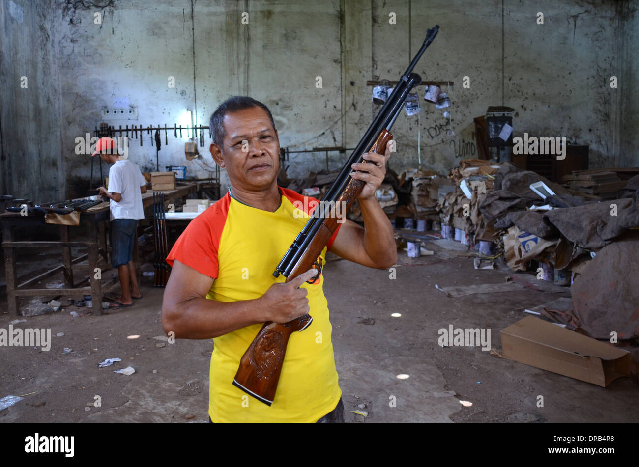 The air rifle industry in the village of Pare, in Indonesia Stock Photo ...