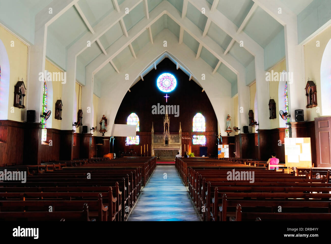 Interior of church in Mauritius Stock Photo - Alamy