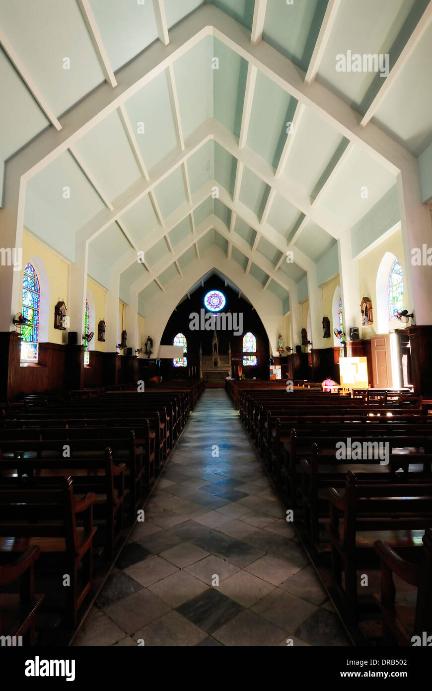 Interior of church in Mauritius Stock Photo - Alamy