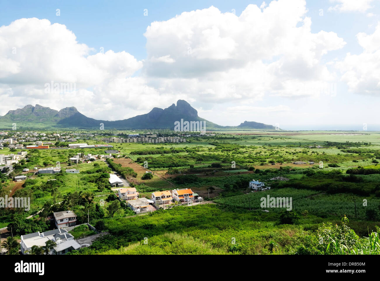 Glass field and mountain in Mauritius Stock Photo - Alamy