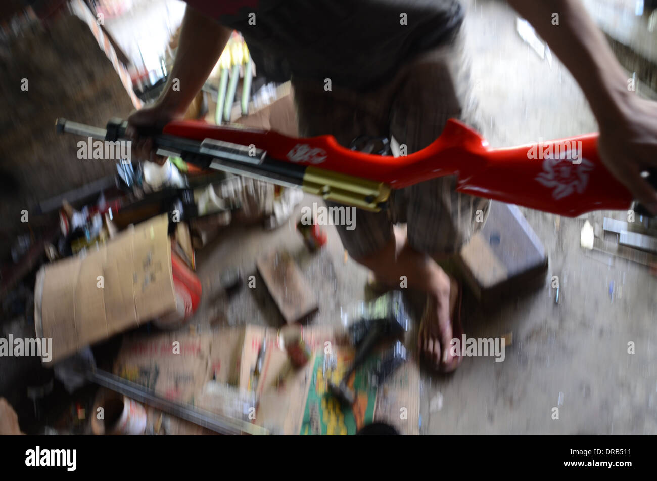 Air rifle industry in village hi-res stock photography and images - Alamy