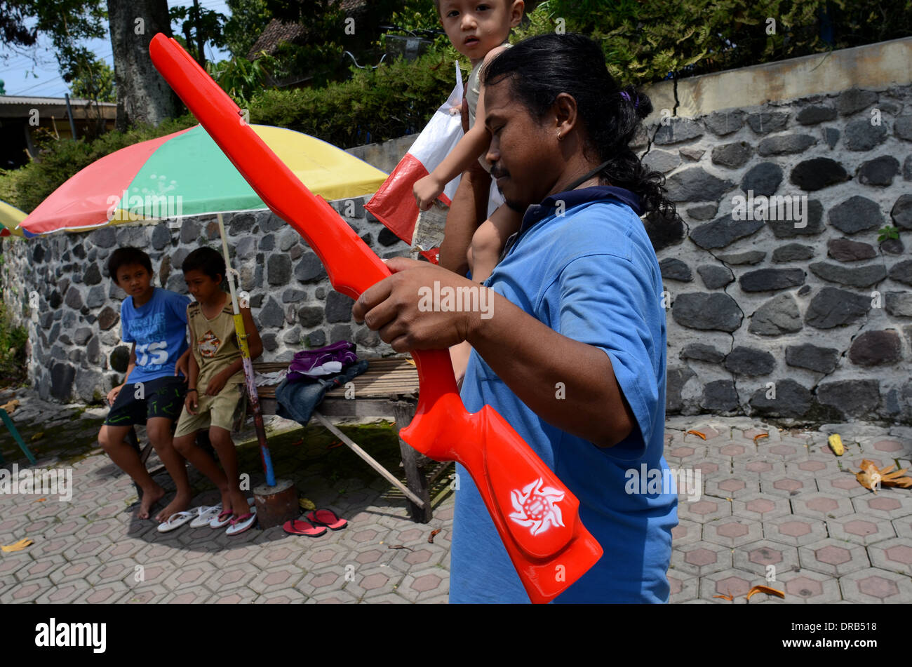 The air rifle industry in the village of Pare, in Indonesia Stock Photo ...