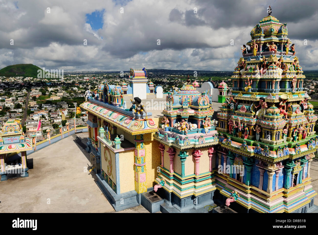 Decorated Hindu temple in Mauritius Stock Photo - Alamy