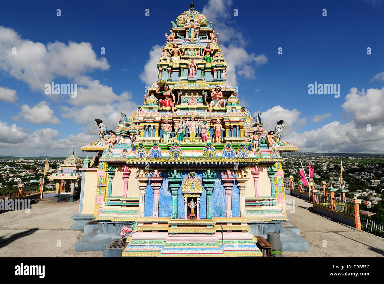 Decorated Hindu temple in Mauritius Stock Photo - Alamy