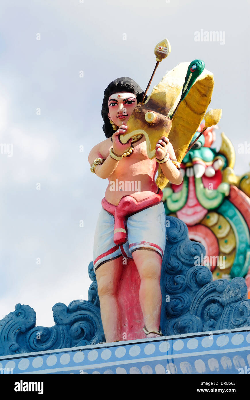 Statue of Hindu God at temple Stock Photo - Alamy