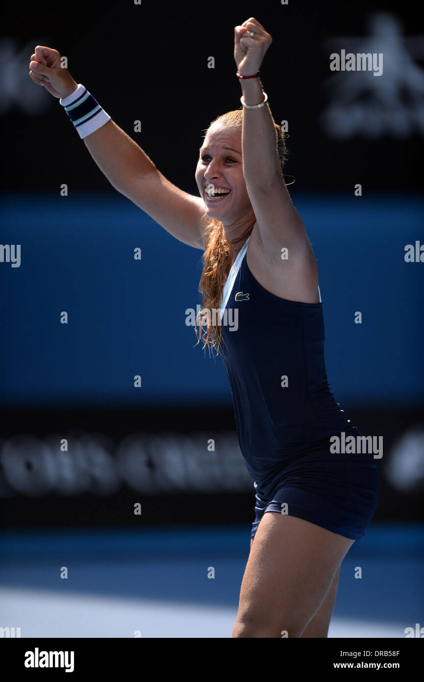 Melbourne, Australia. 23rd Jan, 2014. Dominika Cibulkova of Slovakia ...