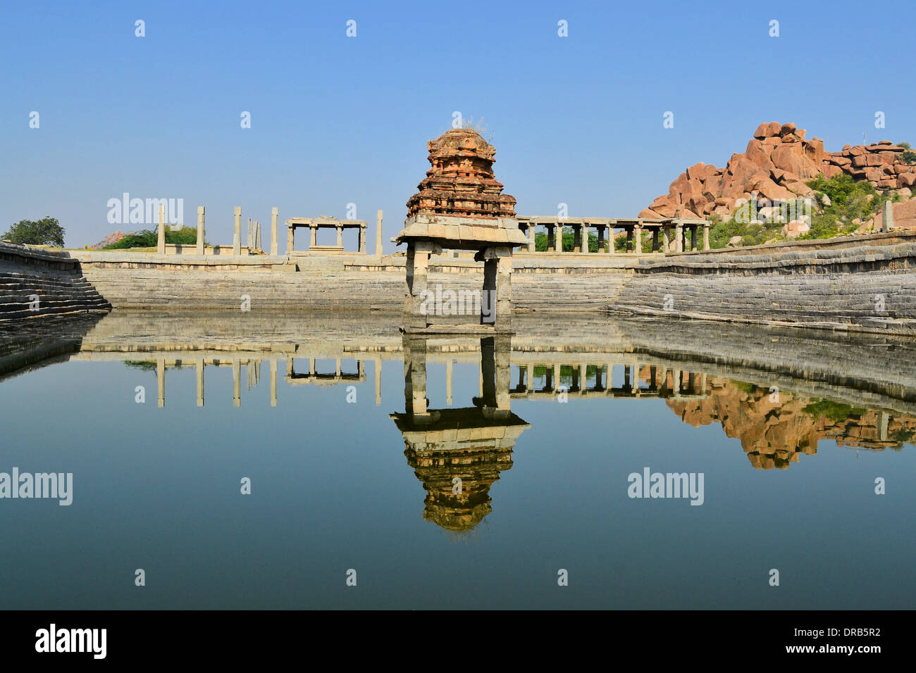 Ancient water pool in Hampi, India Stock Photo - Alamy