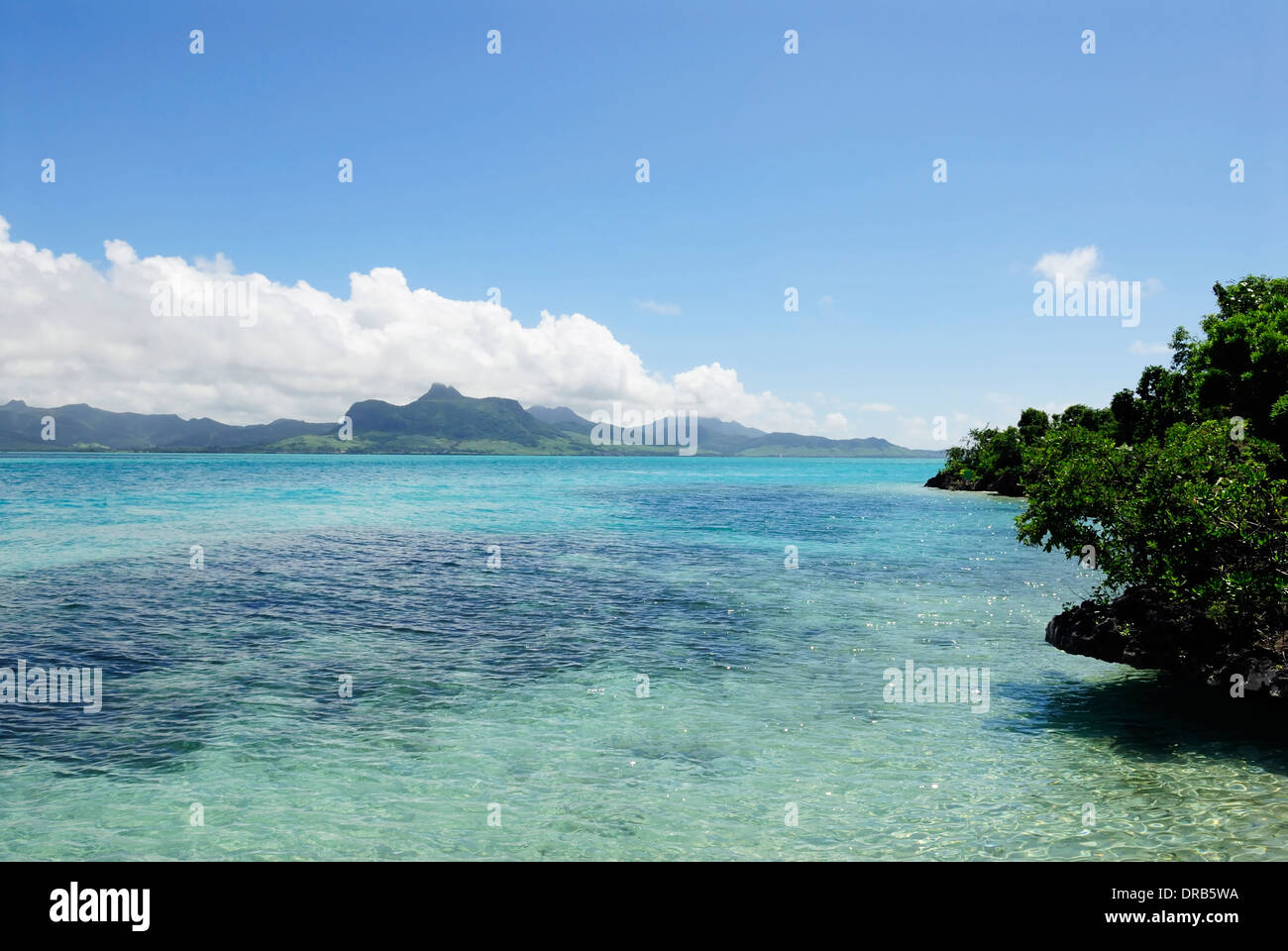 Blue ocean in Mauritius Stock Photo - Alamy