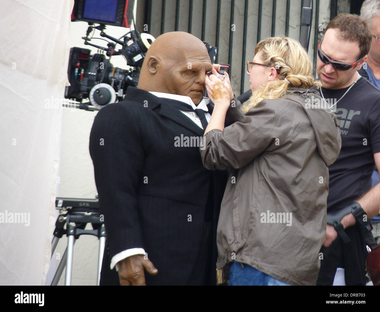 Dan Starkey as a Sontaran butler. Shooting a scene for the BBC One Sci ...