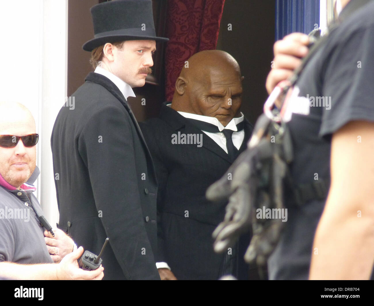 Dan Starkey as a Sontaran butler. Shooting a scene for the BBC One Sci ...