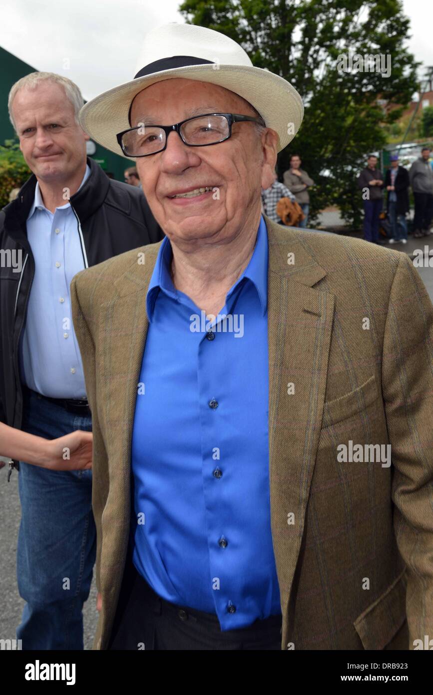 Rupert Murdoch arriving for the 2012 Wimbledon men's final between ...