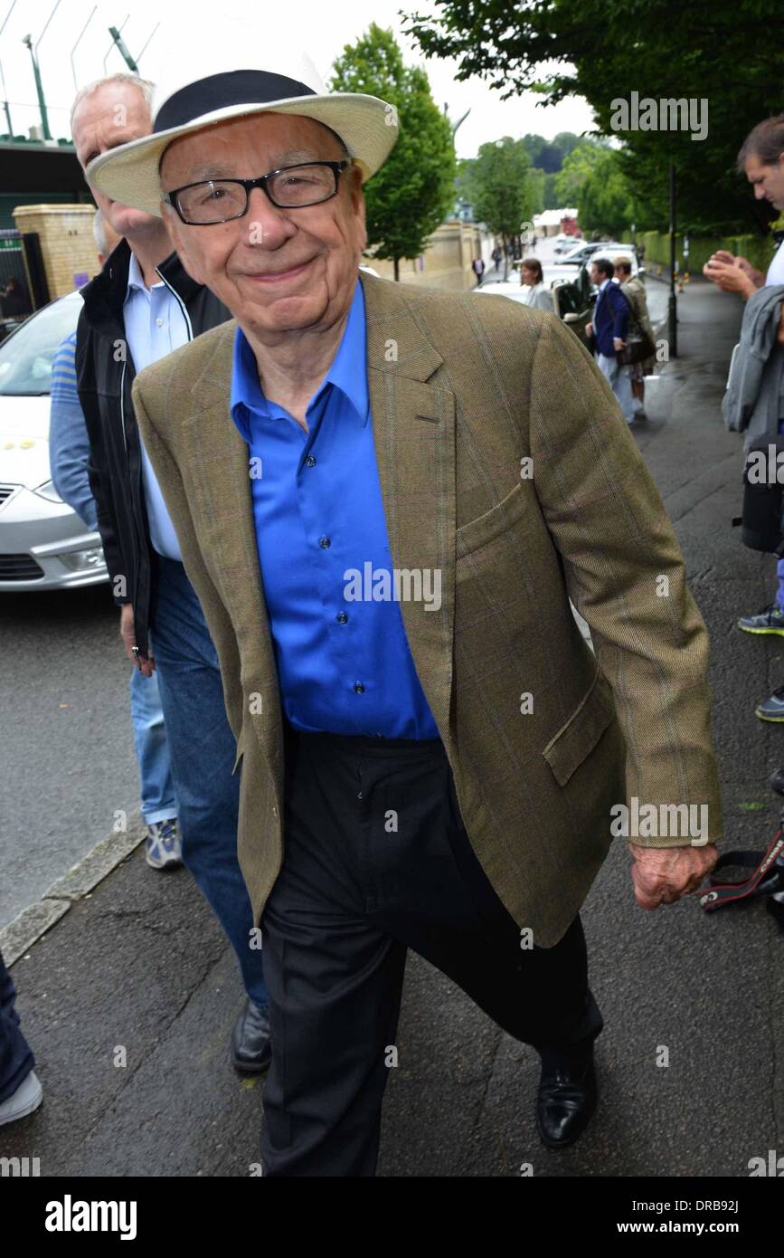 Rupert Murdoch arriving for the 2012 Wimbledon men's final between ...