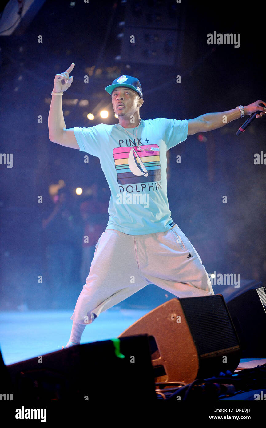 Rapper T.I. performs at the Radio One Festival at Klipsch Amphitheater ...