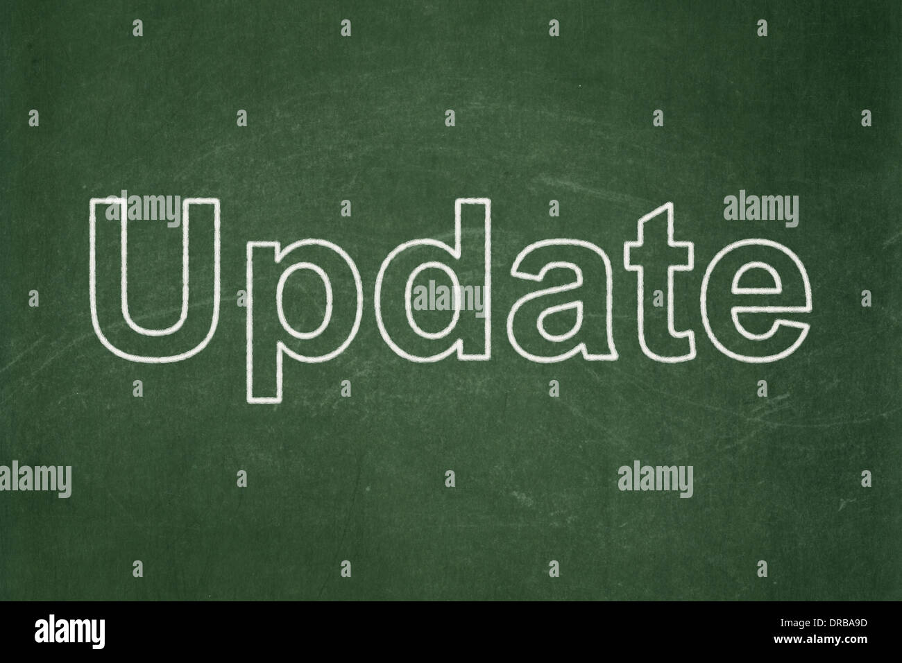 Web design concept: Update on chalkboard background Stock Photo - Alamy