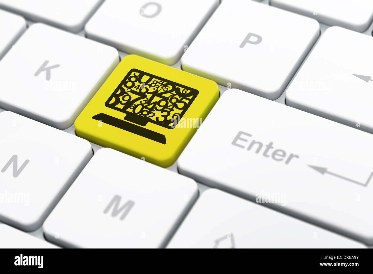 Computer Pc on keyboard background Stock Photo - Alamy