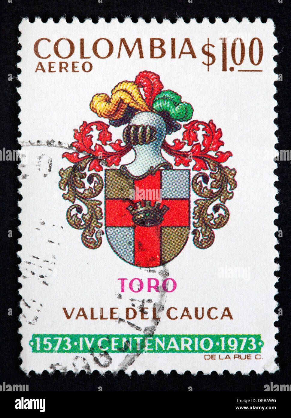 Colombia postage stamp hi-res stock photography and images - Alamy