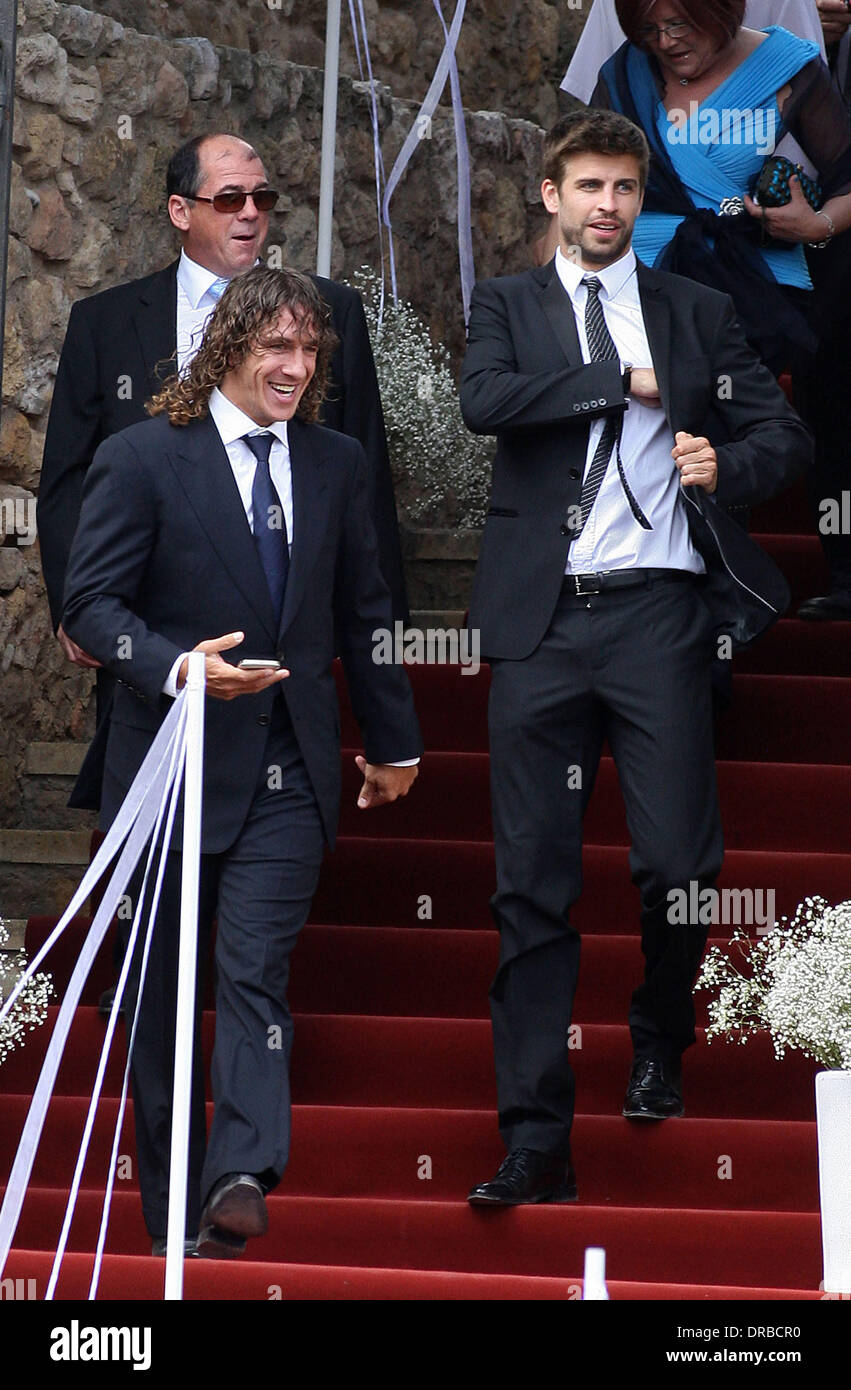 Gerard Pique and Carles Puyol The wedding of Andres Iniesta and Anna ...