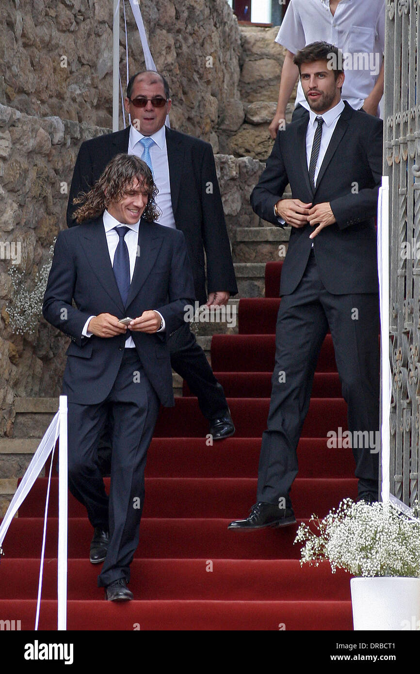 Gerard Pique and Carles Puyol The wedding of Andres Iniesta and Anna ...