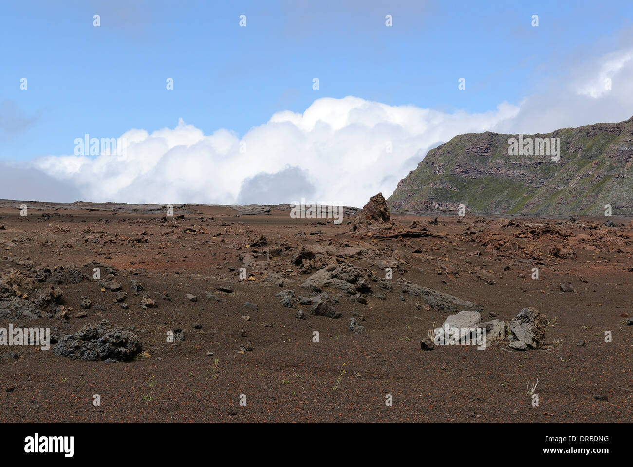 Volcanic mountain in Reunion Island Stock Photo - Alamy