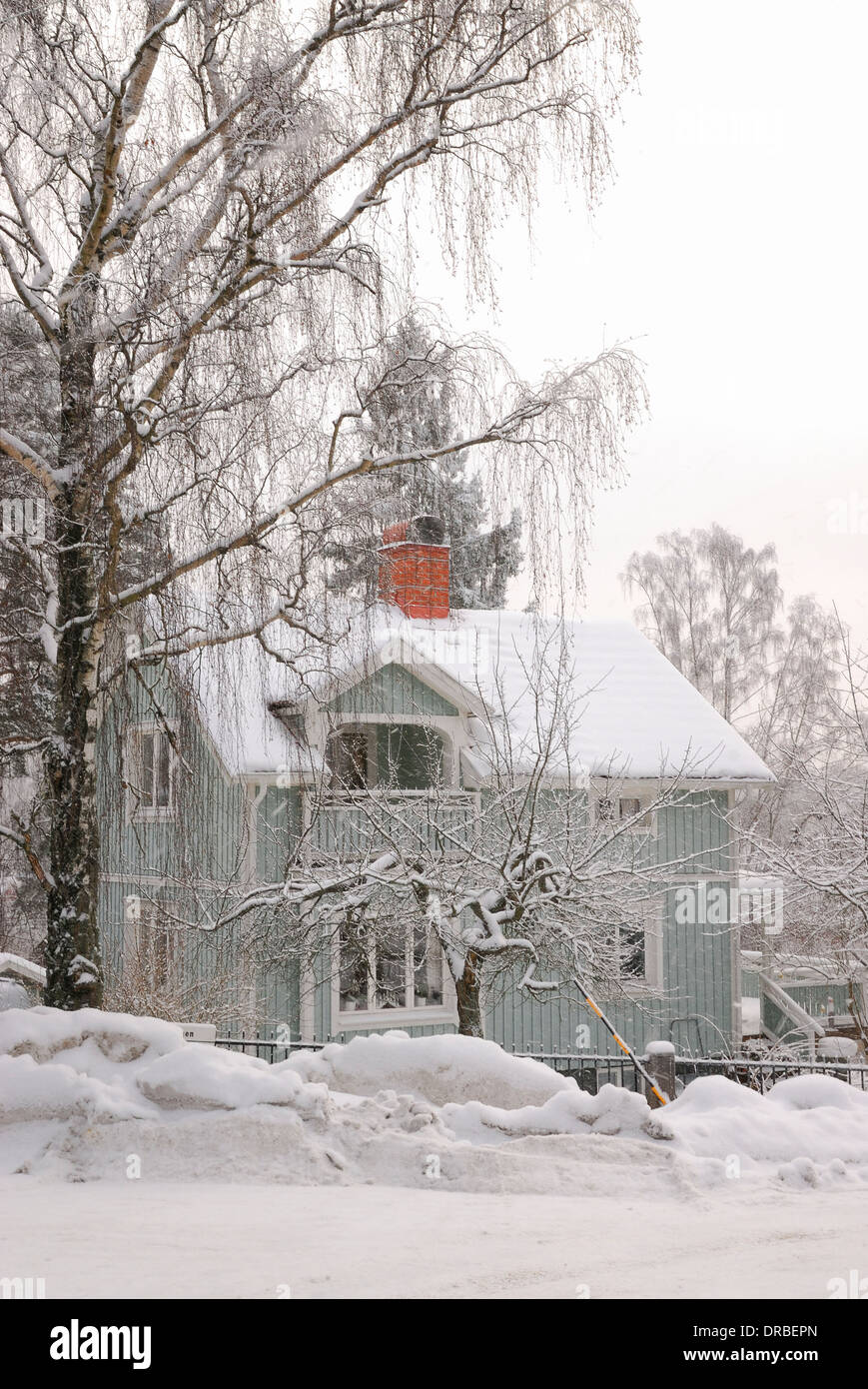 Sweet winter home Stock Photo - Alamy