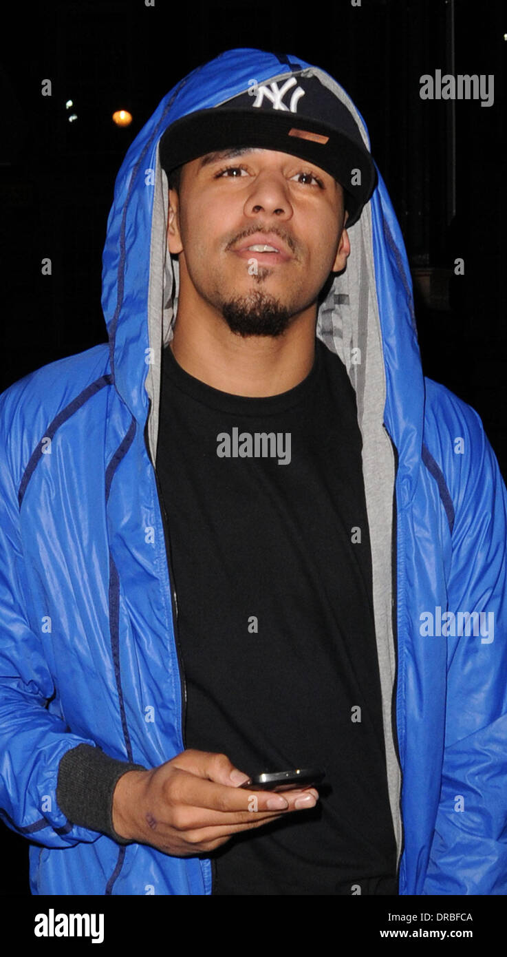 Rapper J Cole leaving Funky Buddha nightclub London, England - 10.07.12 ...