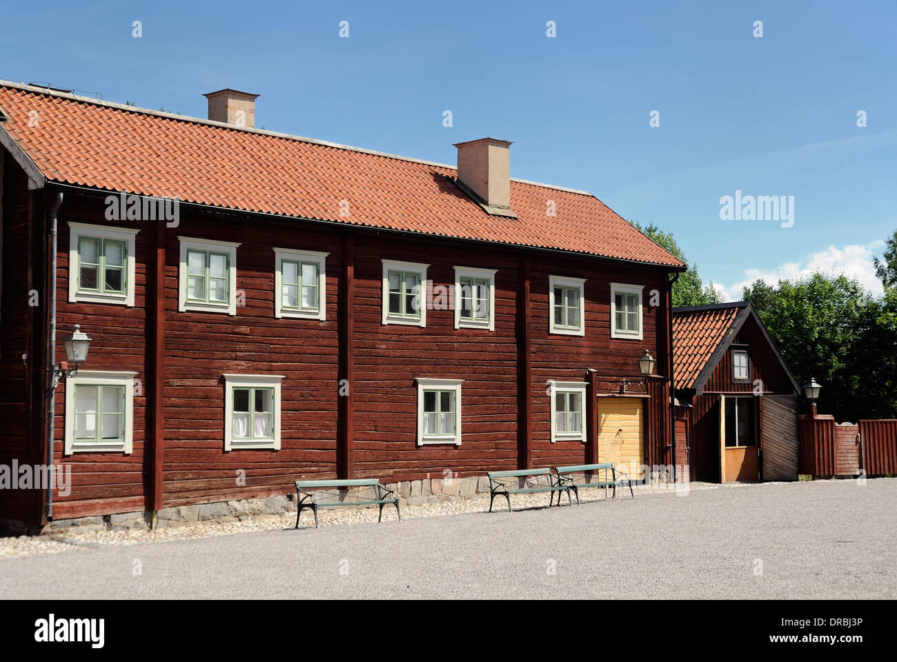 Old red house Stock Photo - Alamy